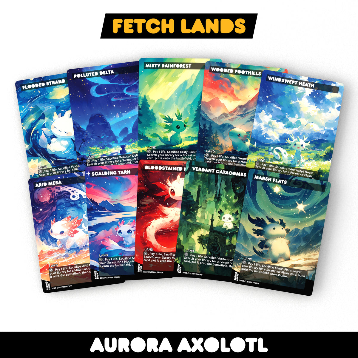 MTG Proxy Fetch Land Set – 10 Card Ready-to-Play Collection – Beautifu ...