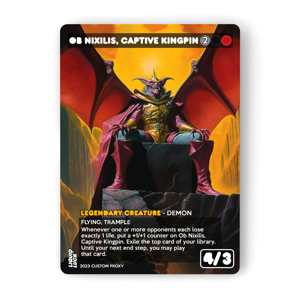 Ob Nixilis, Captive Kingpin MTG Proxy – Liquid Luck