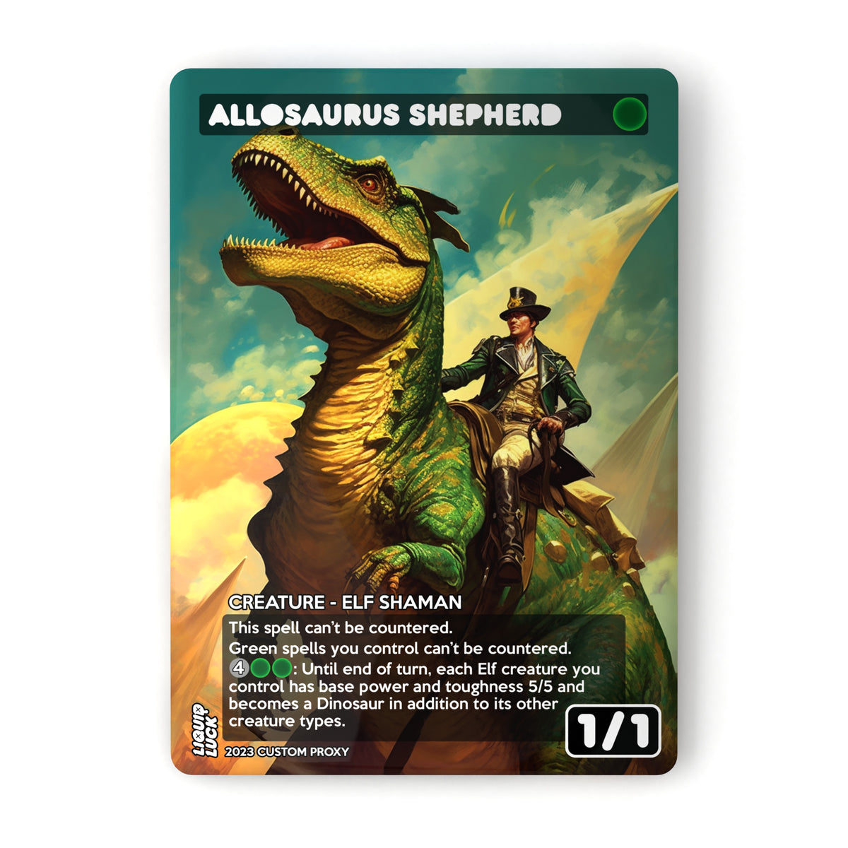 Allosaurus Shepherd MTG Proxy – Liquid Luck
