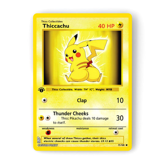 Thicc Pokemon Fan-Art Cards - Funny Collectible Parody Set – Liquid Luck