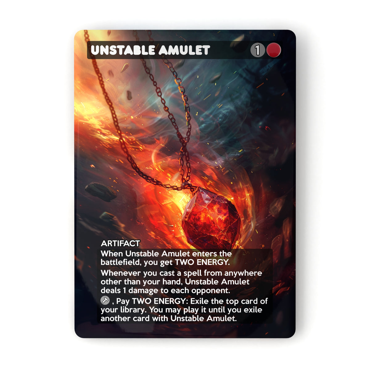 Unstable Amulet MTG Proxy – Liquid Luck