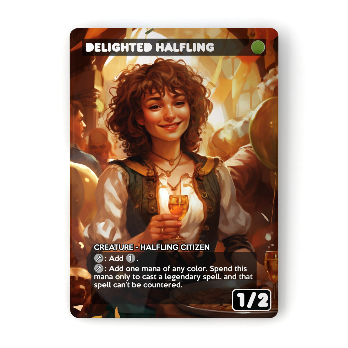 Delighted Halfling MTG Proxy – Liquid Luck